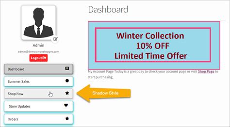 Woocommerce Customize User Dashboard Tabs Plugin