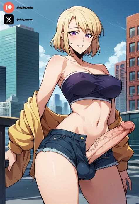 rule 34 1futa ai generated blonde hair blonde hair breasts cha hae in cha hae in cock colored