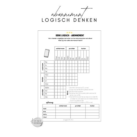 Denk Logisch Abonnement Juf Van De Bovenbouw