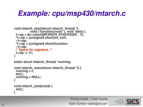 PPT Porting Contiki Crash Course PowerPoint Presentation Free Download ID 7402