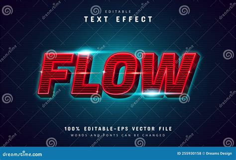Flow Text Effect With Line Pattern Stock Vector Illustration Of Creative Abstract