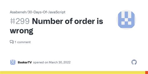 Number Of Order Is Wrong Issue 299 Asabeneh 30 Days Of JavaScript