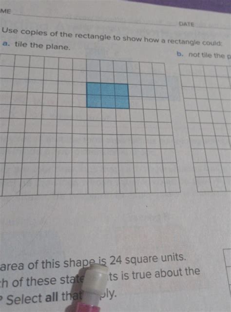 How Do I Tile The Plane Me Date Use Copies Of The Rectangle To Course Hero