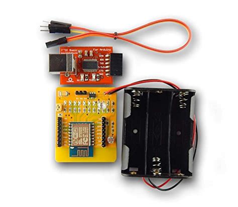 Wifi Esp8266 Development Board With Ftdi Usb To Serial Converter And Battery Holder For Internet