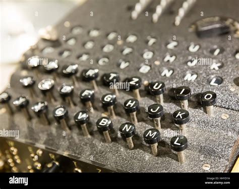 Old Keyboard In Computer Museum Stock Photo Alamy