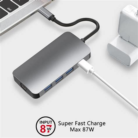 Mst Usb C Laptop Docking Station Usb Pd Sd Tf Vicedeal