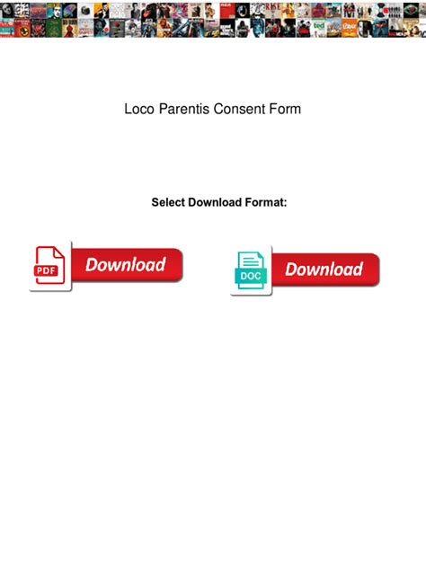 Fillable Online Loco Parentis Consent Form Loco Parentis Consent Form Mobilty Fax Email Print