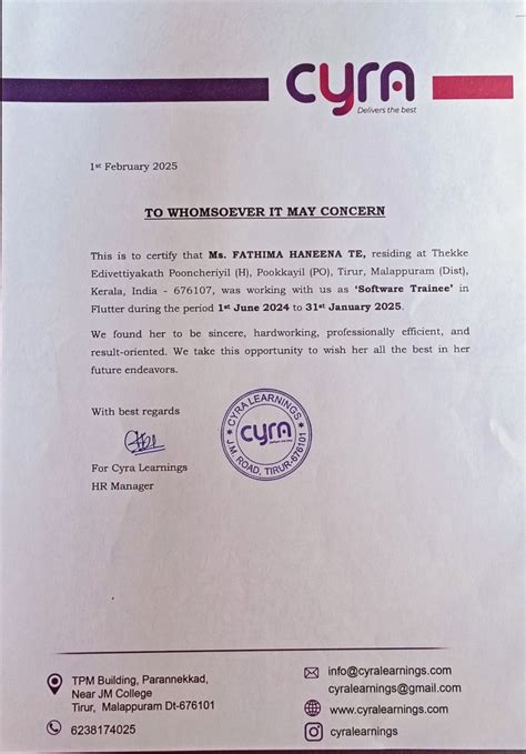 Fathima Haneena T E On Linkedin Im Excited To Announce That Ive