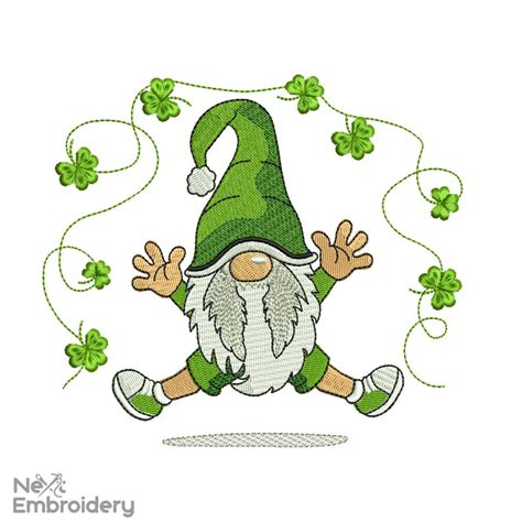 Sunflower Gnome Embroidery Design Nextembroidery