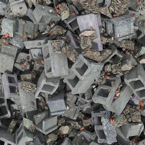 콘크리트 블록 돌 바위 파편 정크 쓰레기 3d 모델 59 3ds Fbx Obj Max Free3d