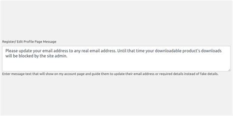 Register Or Edit Profile Page Message Of Fake Customer Blocker