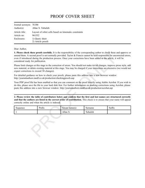 Pdf Layout Of Robot Cells Based On Kinematic Constraints