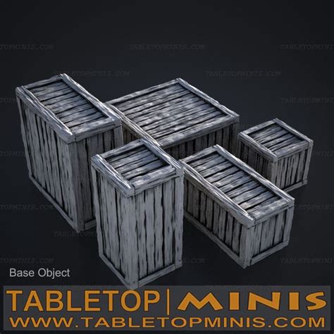 3d Printable Wooden Crates By Tabletopminis