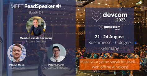 Readspeaker On Linkedin Devcom2023 Gamescom2023 Voicetechnology Accessibility Boothd7