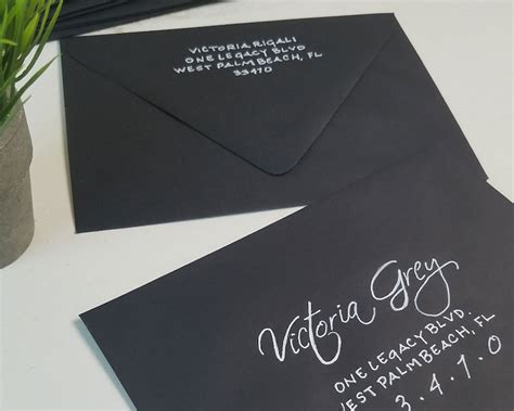 ENVELOPE ADDRESSING Black A Envelopes Wedding Envelope Etsy