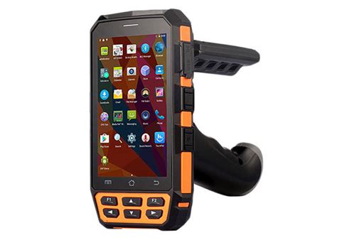 Handheld Android Mobile Barcode Scanner RFID HF UHF Reader PDA With Pistol Grip