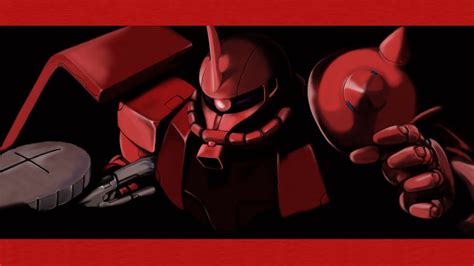 Illustration Red Cartoon Mobile Suit Gundam Zaku Ii Mobile Suit