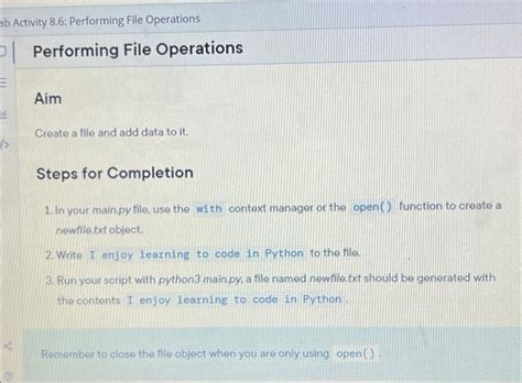 solved ab activity 8 6 performing file operations