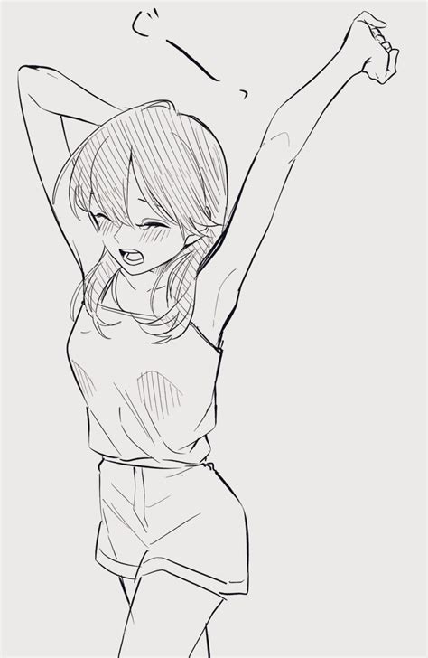 Safebooru 1girl Arm Up Armpits Blush Breasts Camisole Closed Eyes