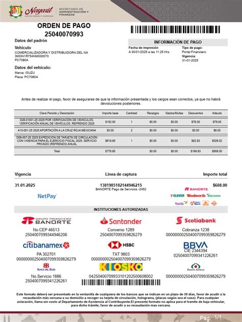 R 26 Orden De Pago Pdf