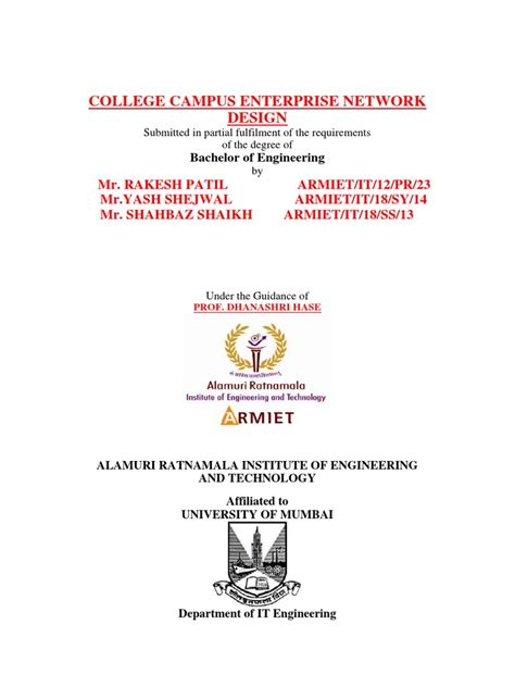 designing a secure and cost effective campus network for a college in a