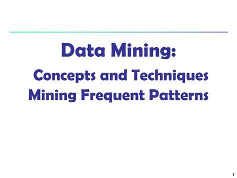 Ppt Data Mining Concepts And Techniques Mining Frequent Patterns
