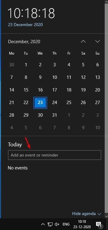 How To Add Events Reminders In Windows 10 Pc