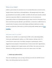 What Is Low Libido Docx What Is Low Libido Libido Is A Person S Desire For Sexual