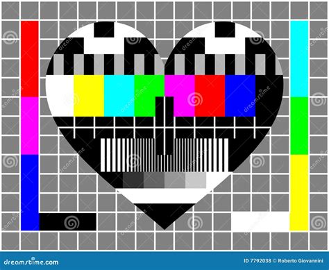 Love Test Screen Stock Vector Illustration Of Monitor 7792038