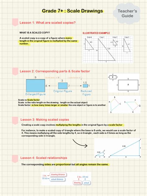 Grade 7 Scale Drawings Lesson 1 What Are Scaled Copies Pdf