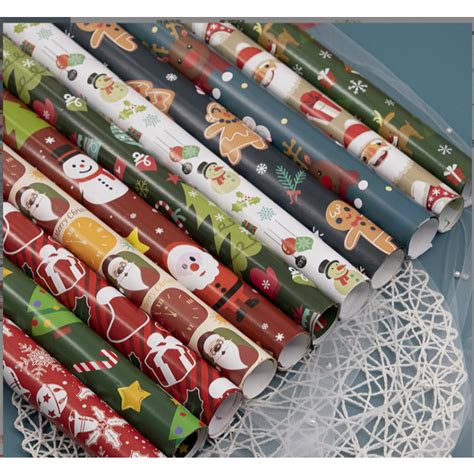 กระดาษห่อของขวัญ วันคริสมาสต์ คริสมาส ปีใหม่ Shopee Thailand