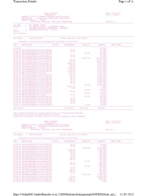 Ac Statment Pdf Debits And Credits Cheque