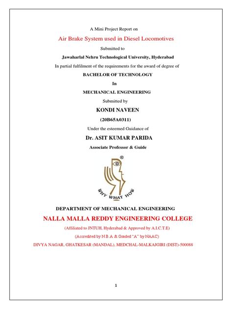 Mini Project Final Kondi Naveen 2 Pdf Brake Train