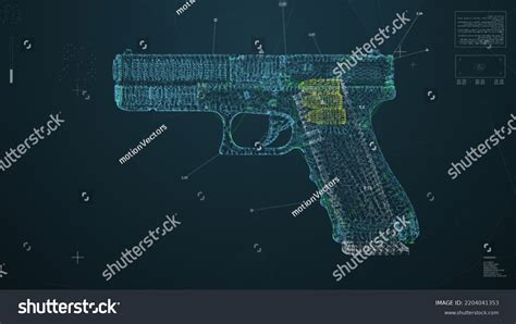 Weapon Hud Reveal Gun Detection Ui Stock Illustration 2204041353