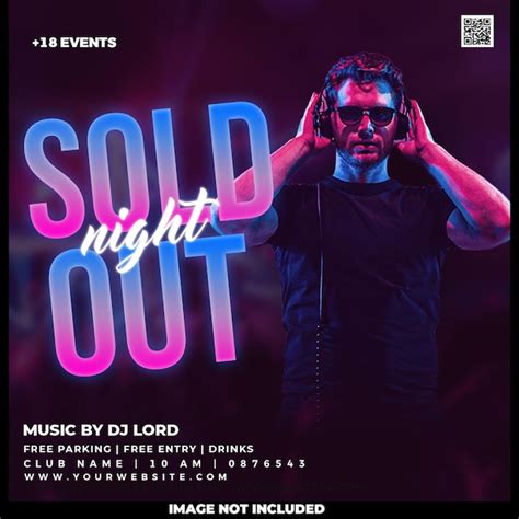 Free Psd Club Dj Party Time Flyer Social Media Post