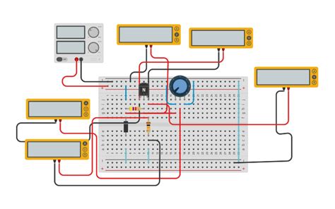 Circuit Design Transistor Sebagai Regulator Tinkercad