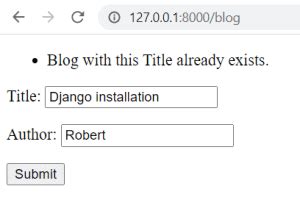 Python Django Form Validation