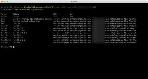 AWS Organizations Example List OUs Thinking Aloud