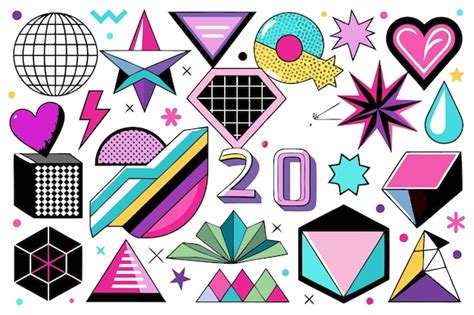 Colorful Geometric Shapes And Patterns For Creative Design Purposes Premium Ai Generated Vector