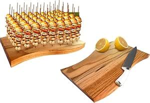 Wooden Food Skewer Holder Board Multi Purpose Cutting Board