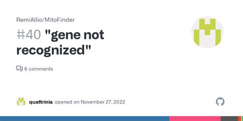 Gene Not Recognized · Issue 40 · Remialliomitofinder · Github