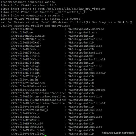 Linux 编解码硬件加速libva Utils Csdn博客