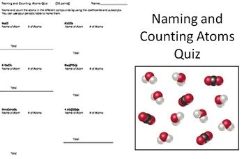 Naming And Counting Atoms Quiz By Aplus Plans And Assessment TpT