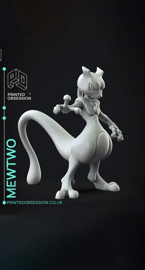Mewtwo Pokemon Fan Art 3d Model By Printedobsession On Thangs