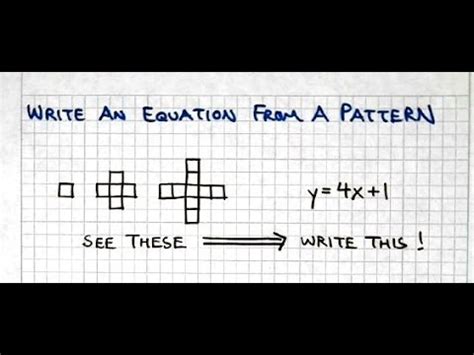 Write An Equation From A Pattern YouTube