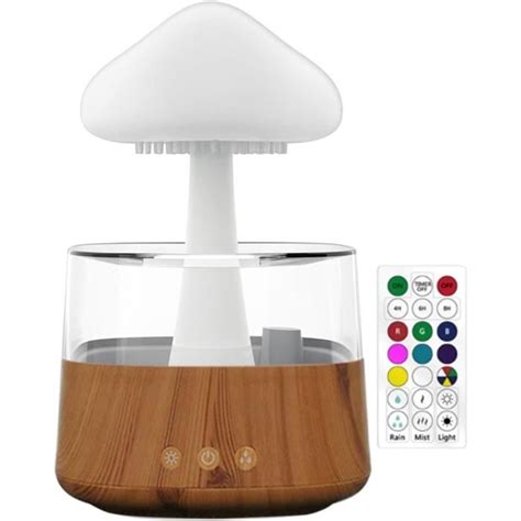 Humidificateur Nuage De Pluiediffuseur De Champignons Daromathérapie Avec Sons De Pluie