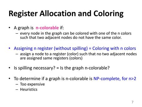 Ppt Compiler Optimization Register Allocation Strategies In Winter