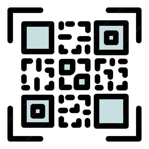 Qr Code En Ligne Icône Contour Vecteur écran Scanner Application Téléphone Vecteur Premium