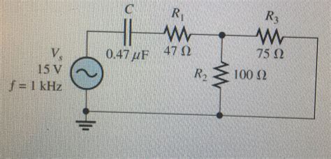 Solved In The Series Parallel RC Circuit Below Determine Chegg Com