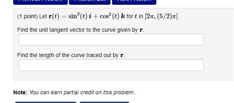 Solved Point Let R T Sin T I Cos T K For T Find The Chegg Com